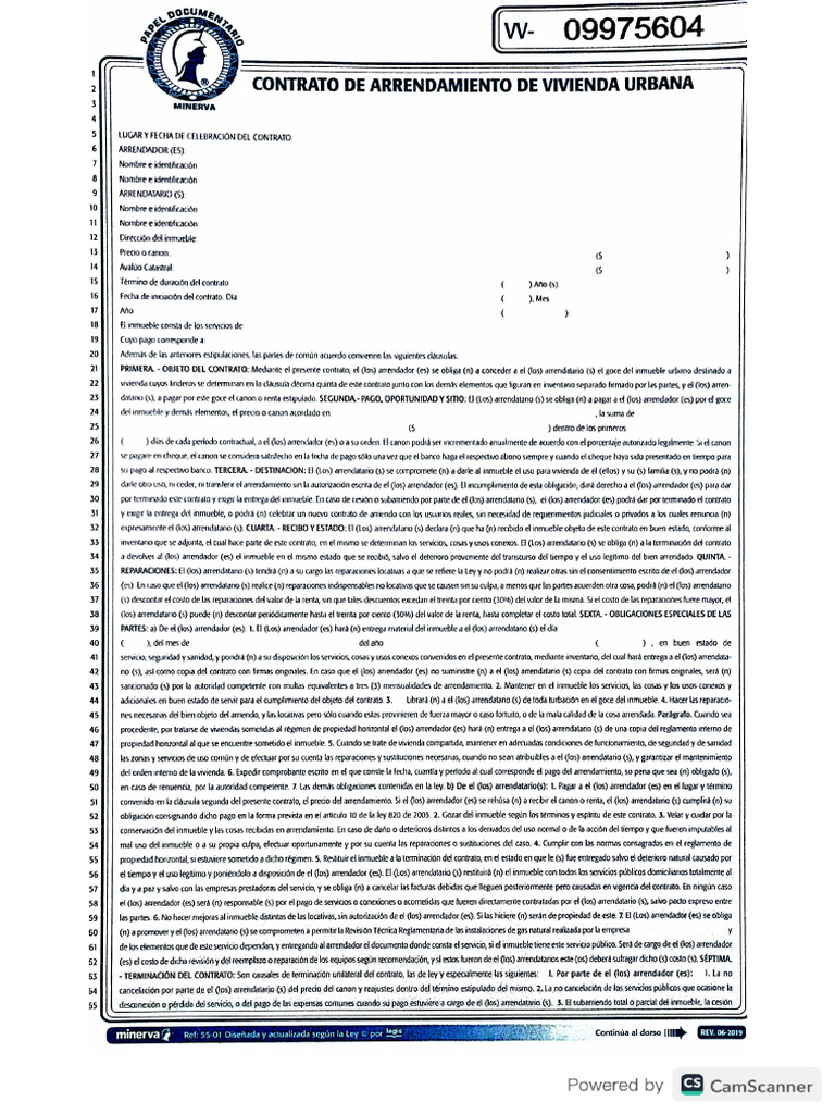 Contrato de Arriendo-Minerva | PDF