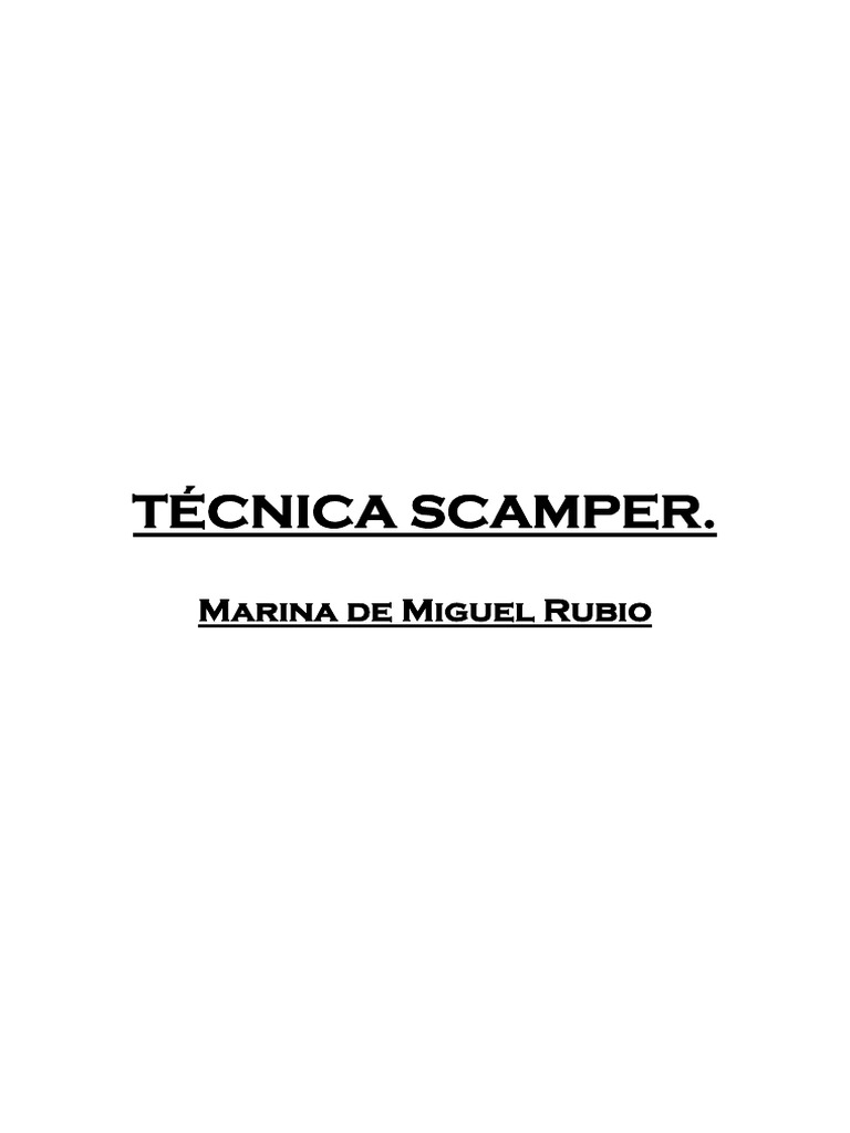 Técnica Scamper | PDF