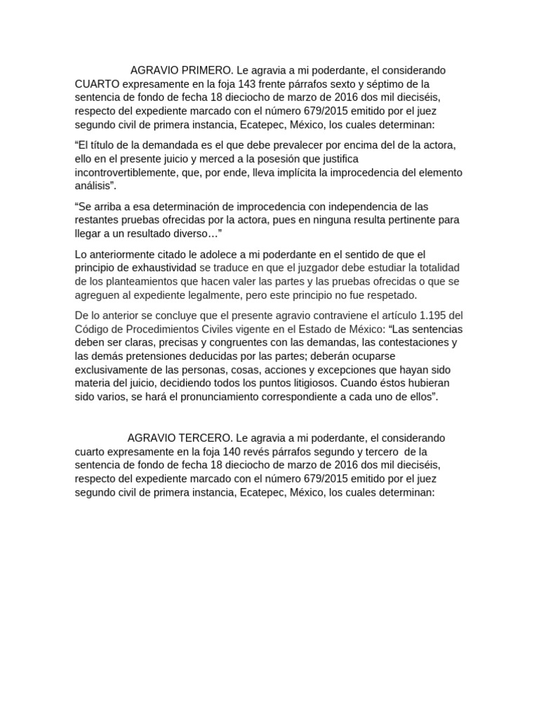 Agravio Primero | PDF