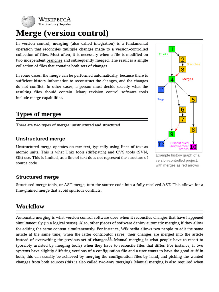 Merge (Version Control) | PDF