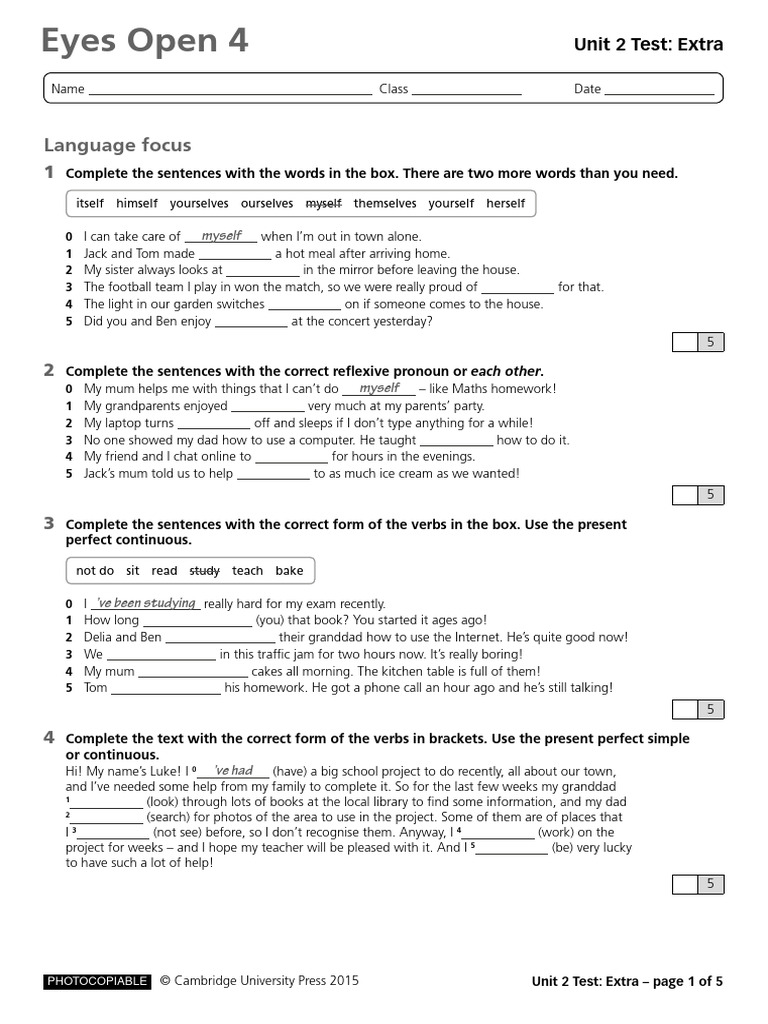 Unit 2 Extra Test Pdf