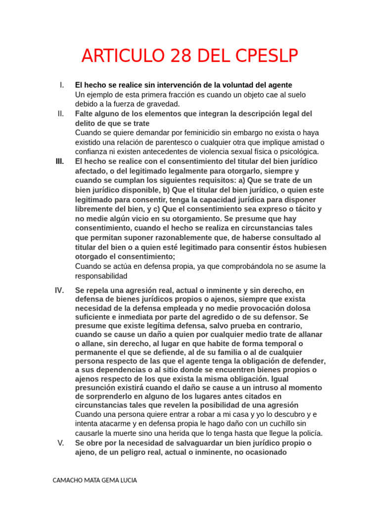 Articulo 28 Del Cpeslp.2 | PDF