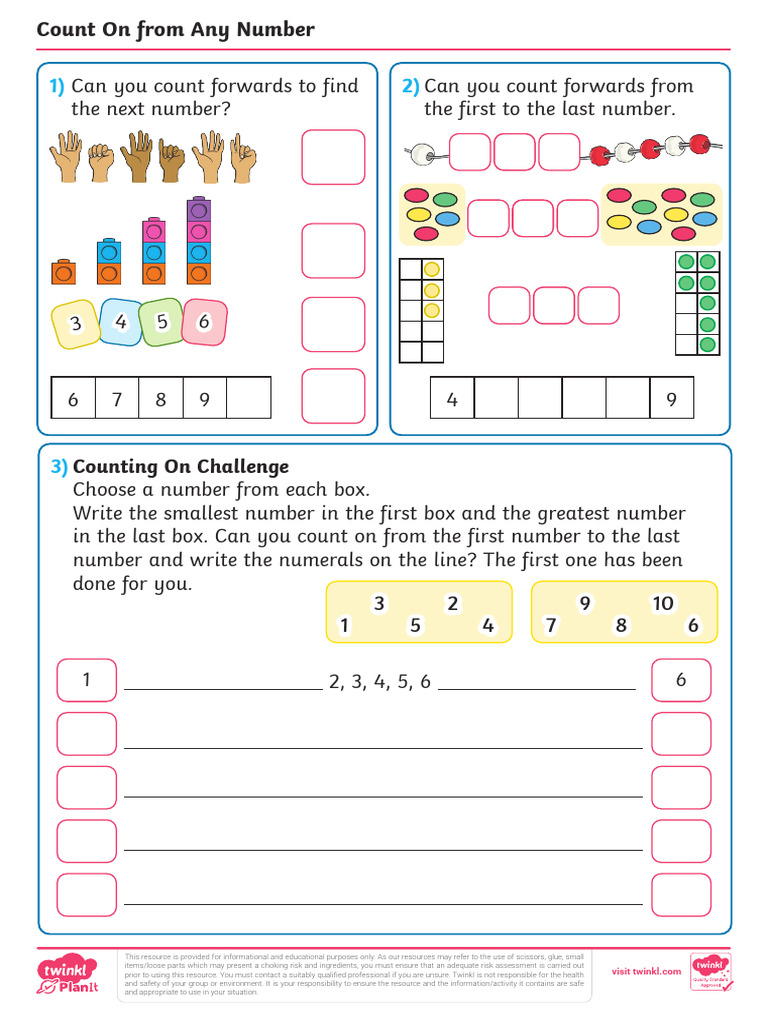 Home Learning Count On From Any Numbermkvasv | PDF