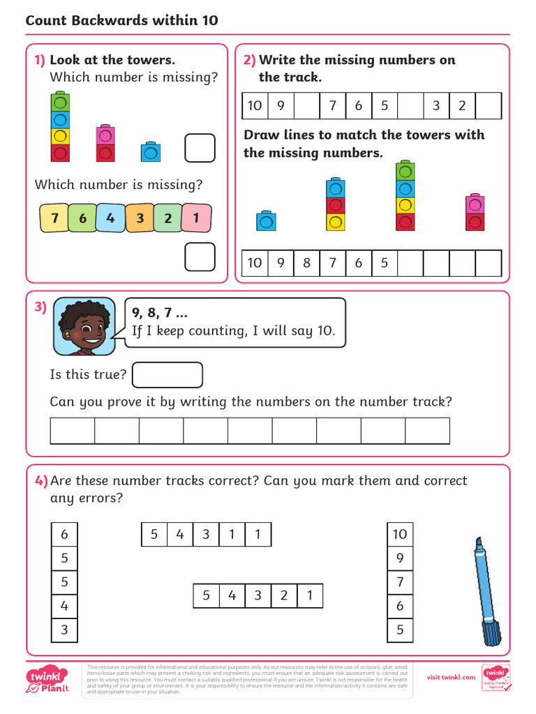 Count Backwards Within 10 Home Learning | PDF