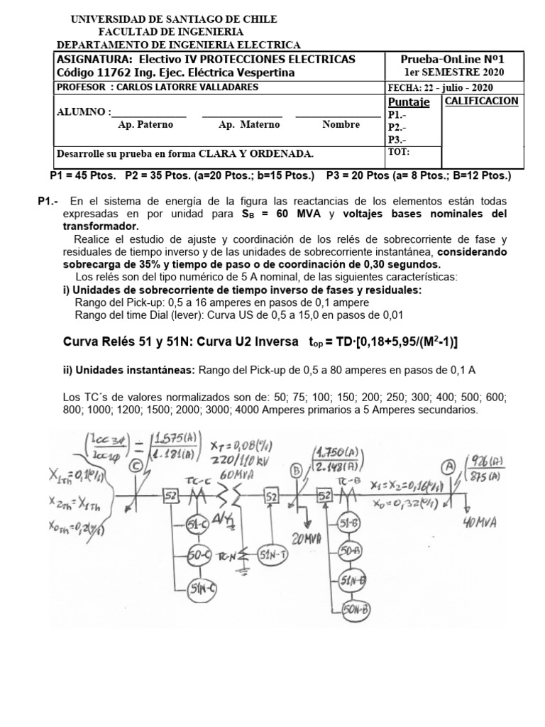 Soluc Prueba-1 Protecc-Vesp 1ersem-2020 | PDF