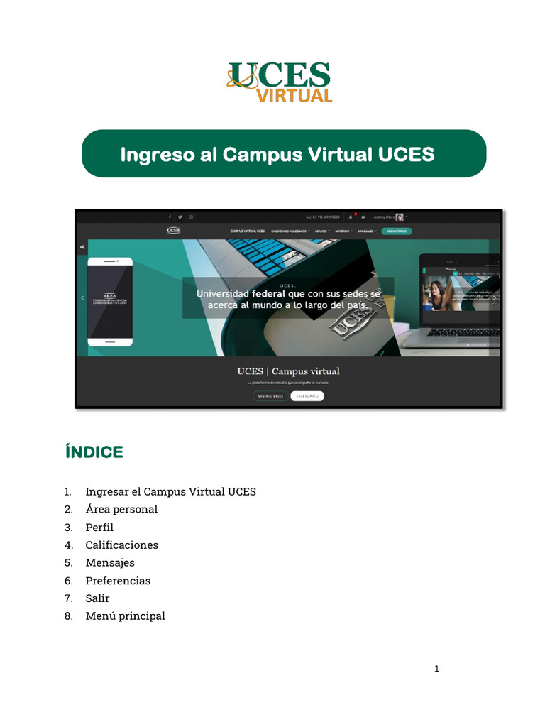 Ingreso Al Campus Virtual UCES | PDF