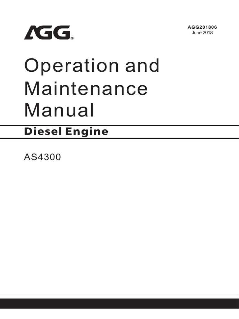 AGG Engine Operation Manual-AS4300 | PDF
