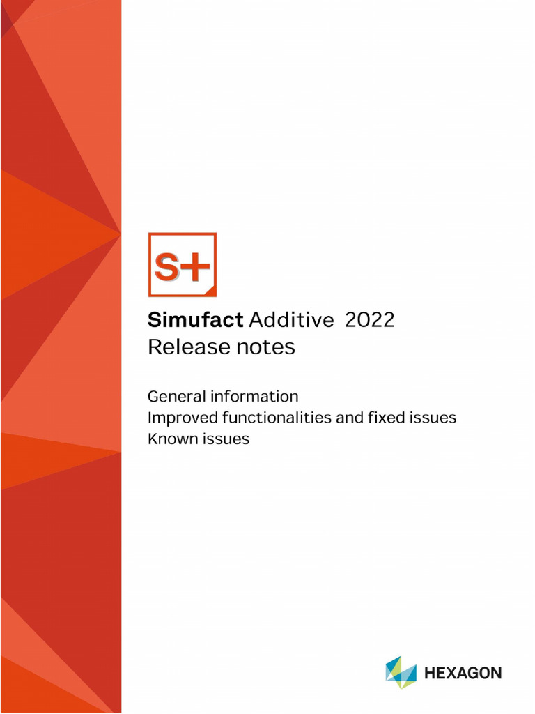 Simufact Additive 2022 Release Notes | PDF