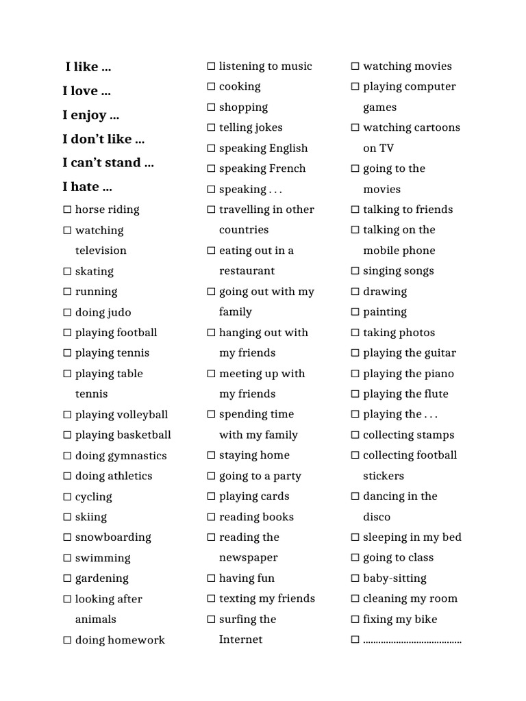 Likes and Dislikes Classroom Posters - 26530 | PDF | Home & Garden