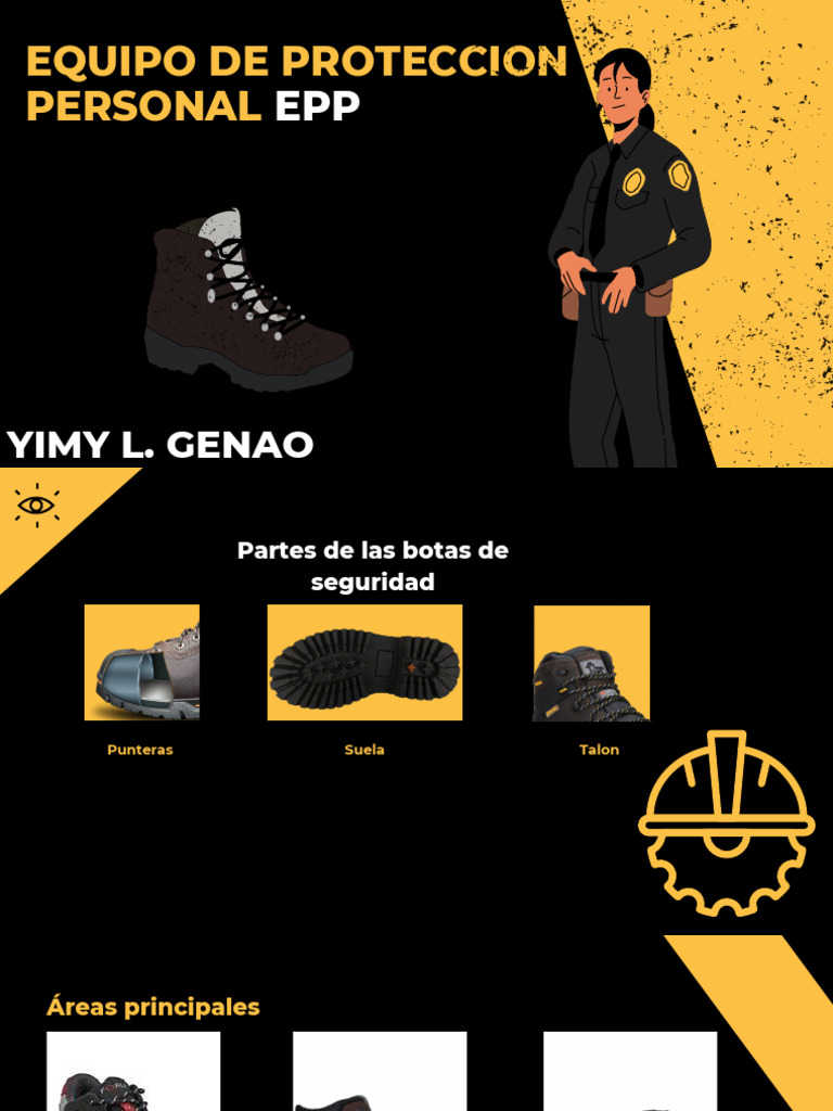 Presentación Seguridad y Vigilancia Ilustraciones Flat Amarillo y Negro ...