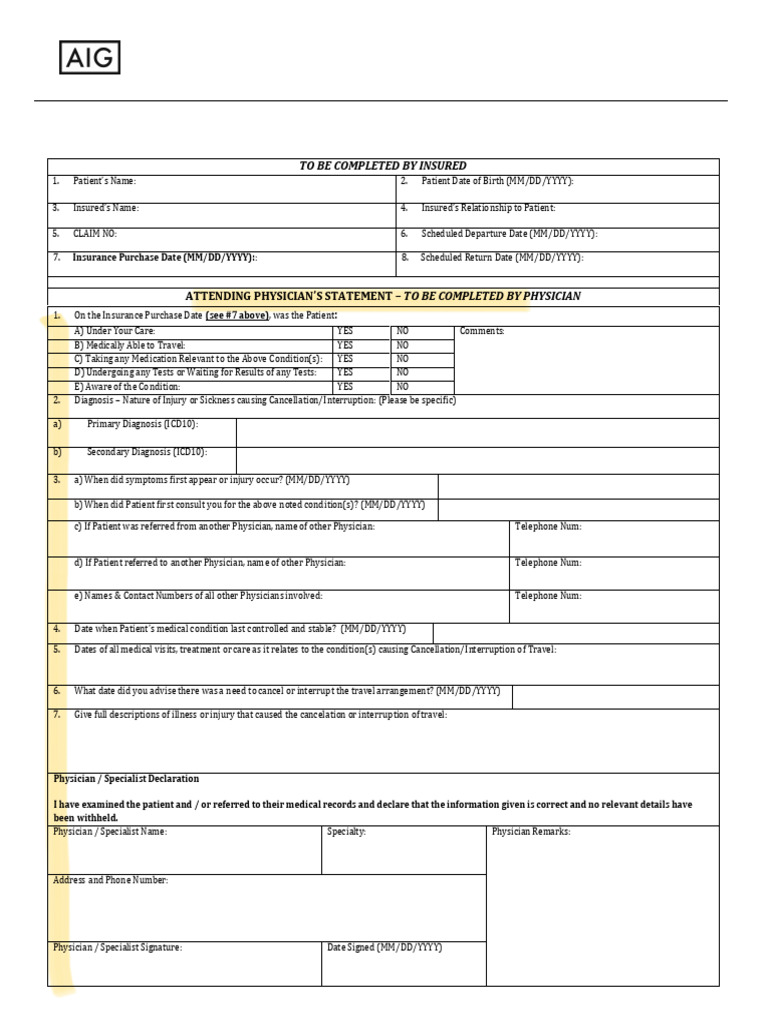 Medical Sheet | PDF