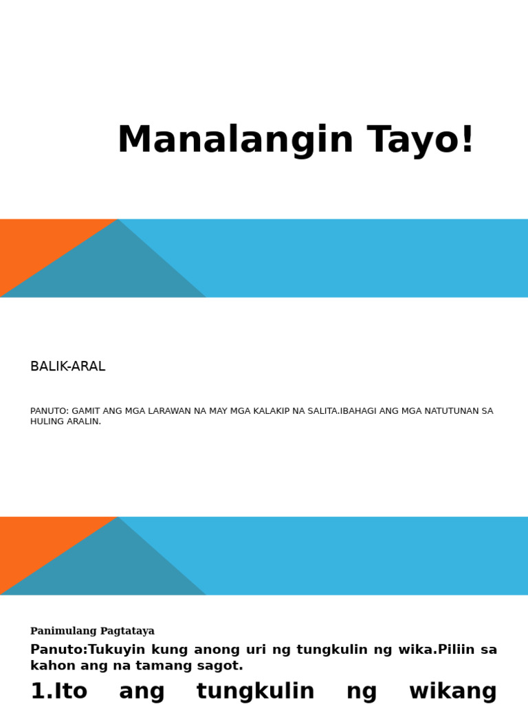 Gamit NG Wika Ayon Kay M.ak PPT Barayti NG Wika | PDF