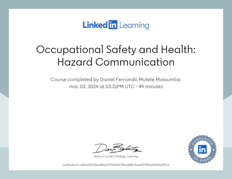 LinkedIn Learning Certificate | PDF