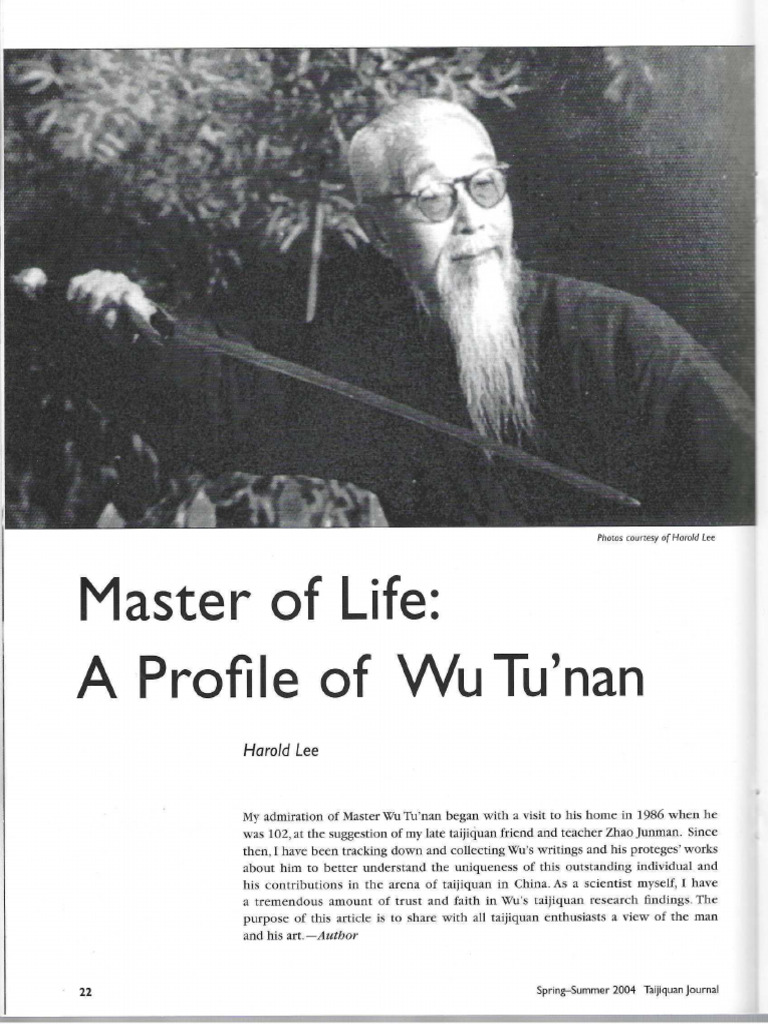 Wu Tunan Taijiquan Journal Vol5 Num2-3 Summer 2004 | PDF