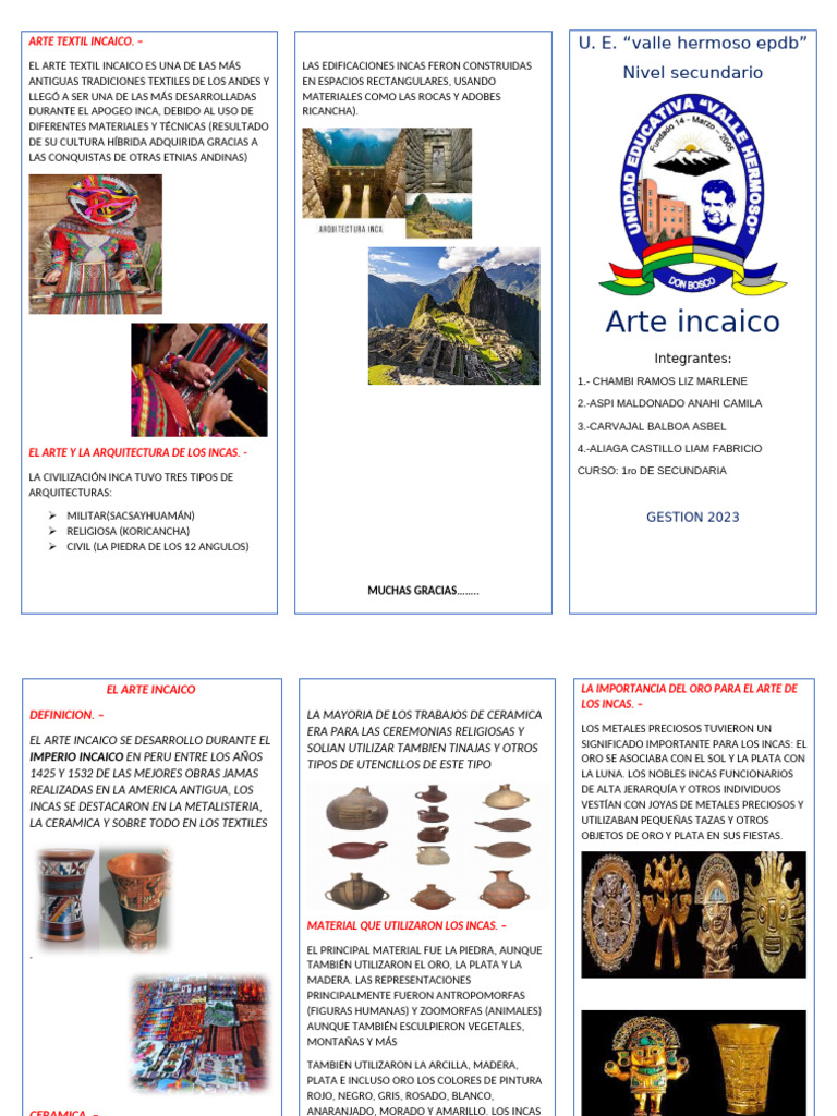 Arte Incaico | PDF | Imperio Inca | Oro