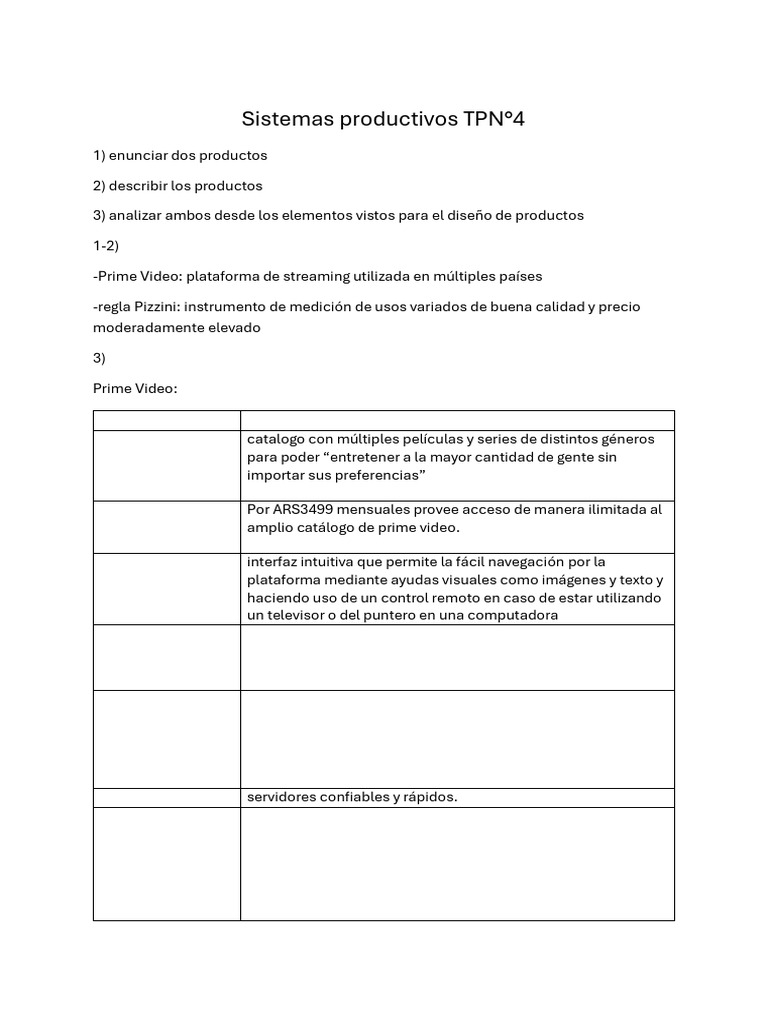 Sistemas Productivos TPN°4 | PDF