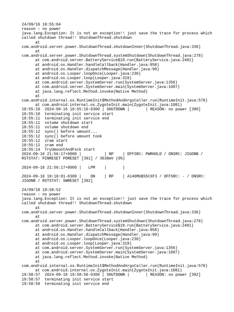 Power Off Reset Reason Backup | PDF