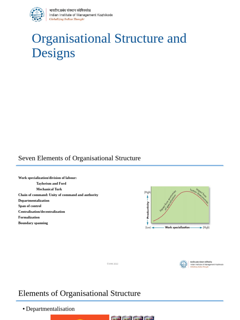 Organisational Structure and Design - For Students | PDF