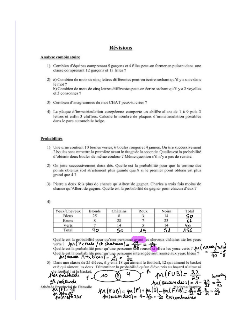 Révisions 6G Cours Math | PDF