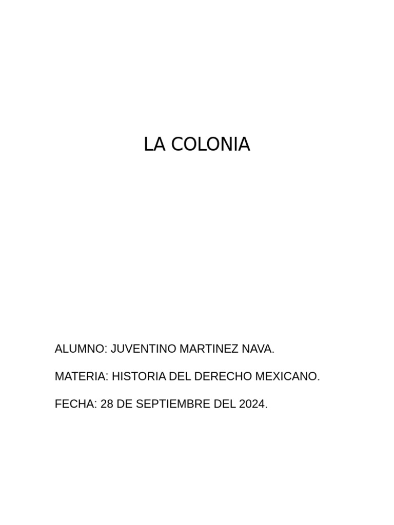 LA COLONIA | PDF
