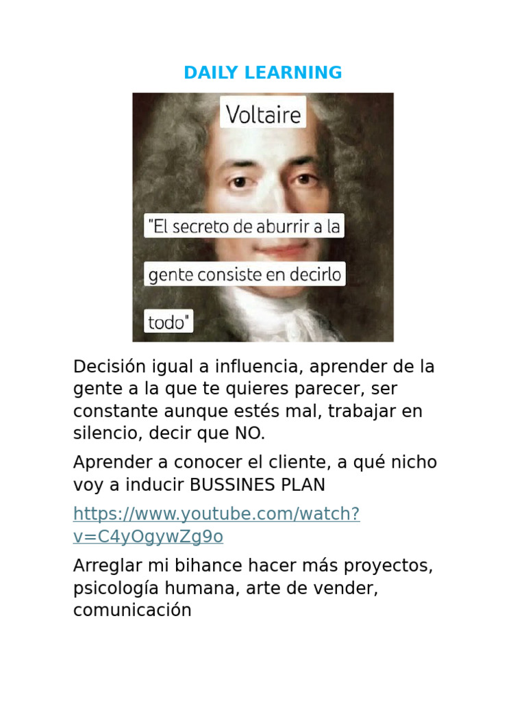 Daily Learning | PDF