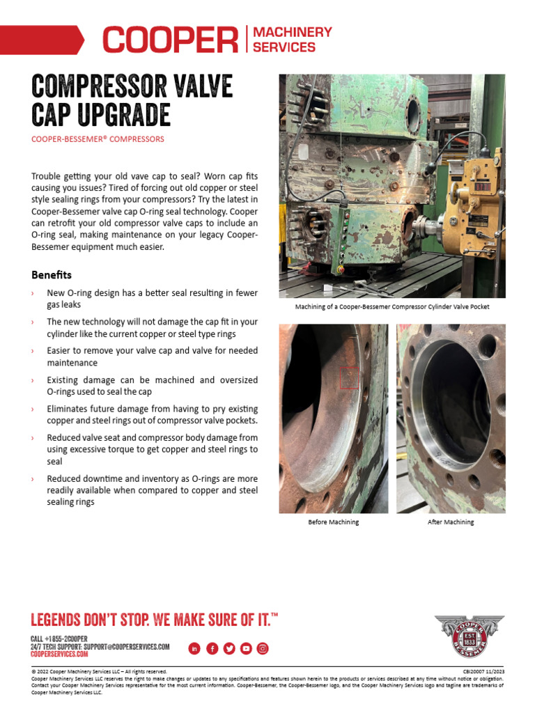 CBI20007 Compressor Valve Cap Upgrade r0 Web | PDF