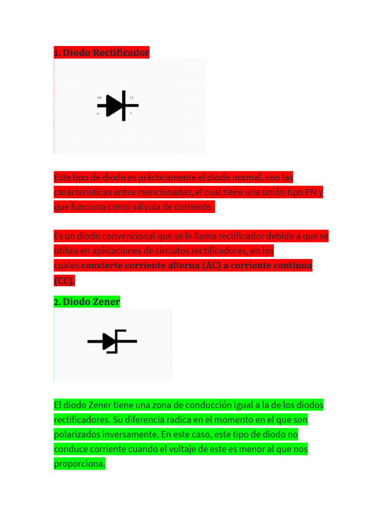 tipos de diodos | PDF