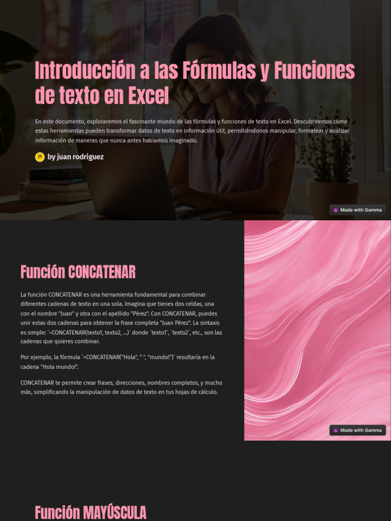 Introduccion A Las Formulas y Funciones de Texto en Excel | PDF | Microsoft Excel | Hoja de cálculo