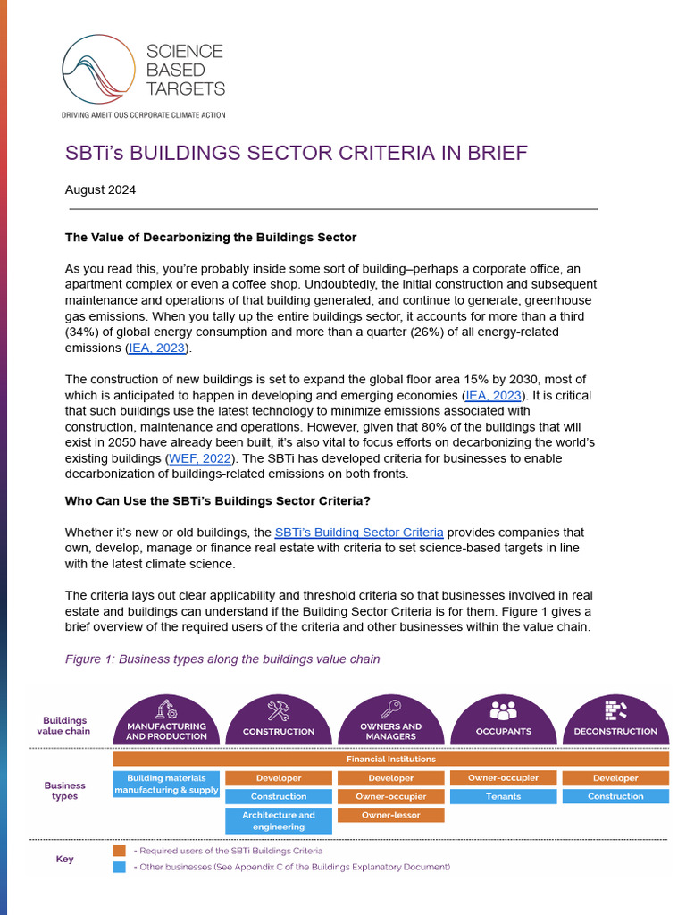 SBTi-Buildings-Sector-Criteria-in-Brief | PDF