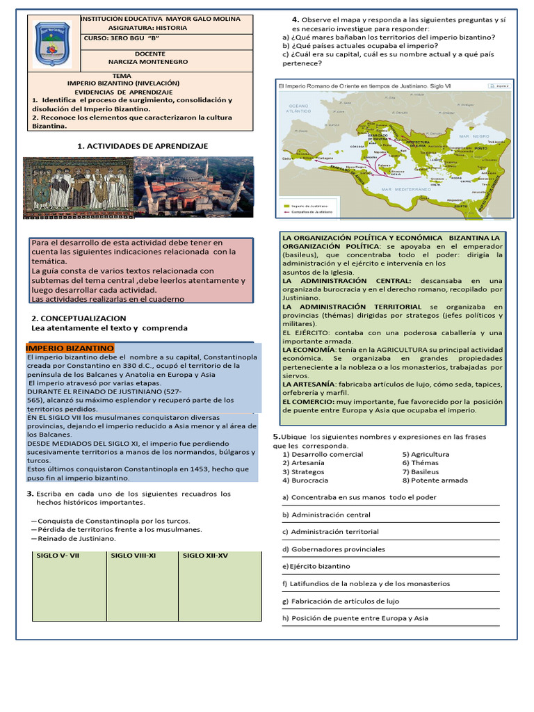Taller Imperio Bizantino | PDF