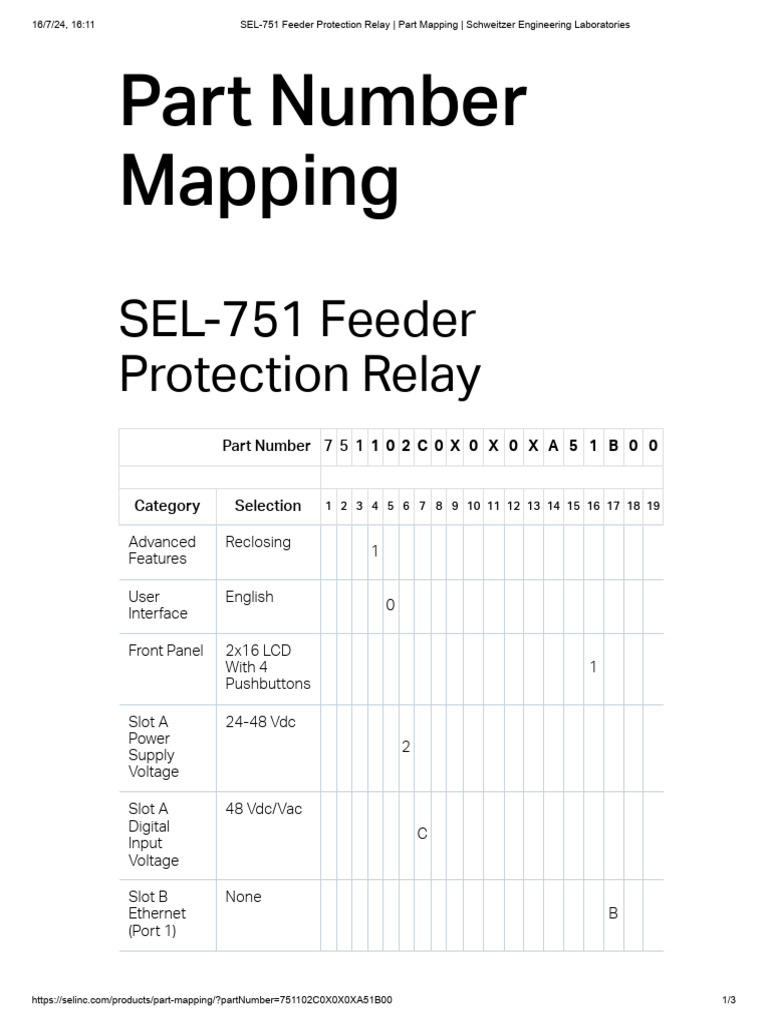 MOT Rele SEL751 - PROYECTO TOLUCA | PDF | Networking Standards ...
