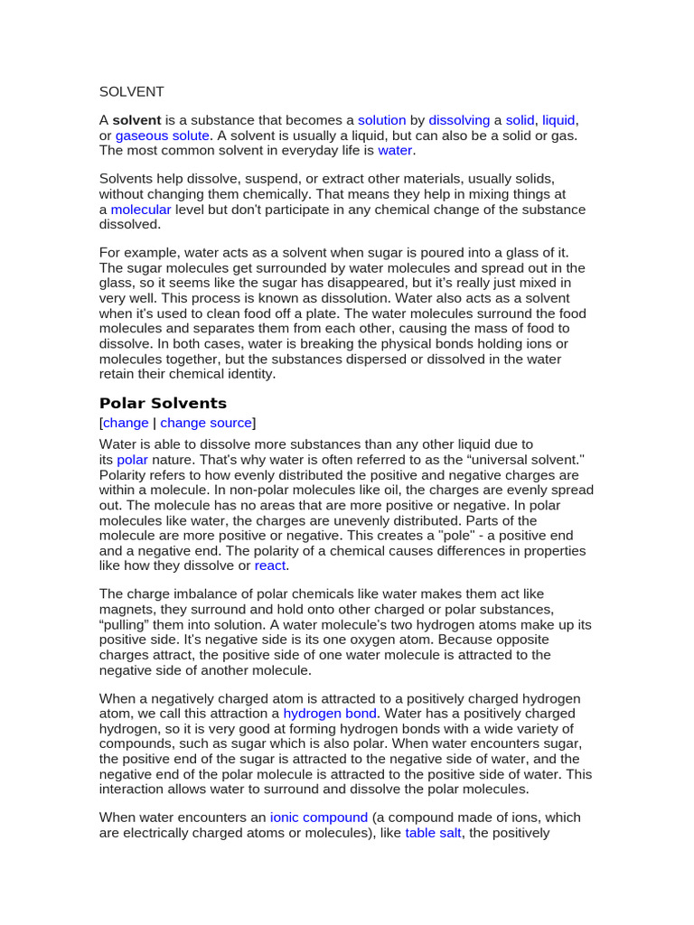SOLVENT | PDF