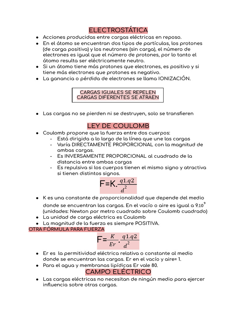 Electrostatica | PDF