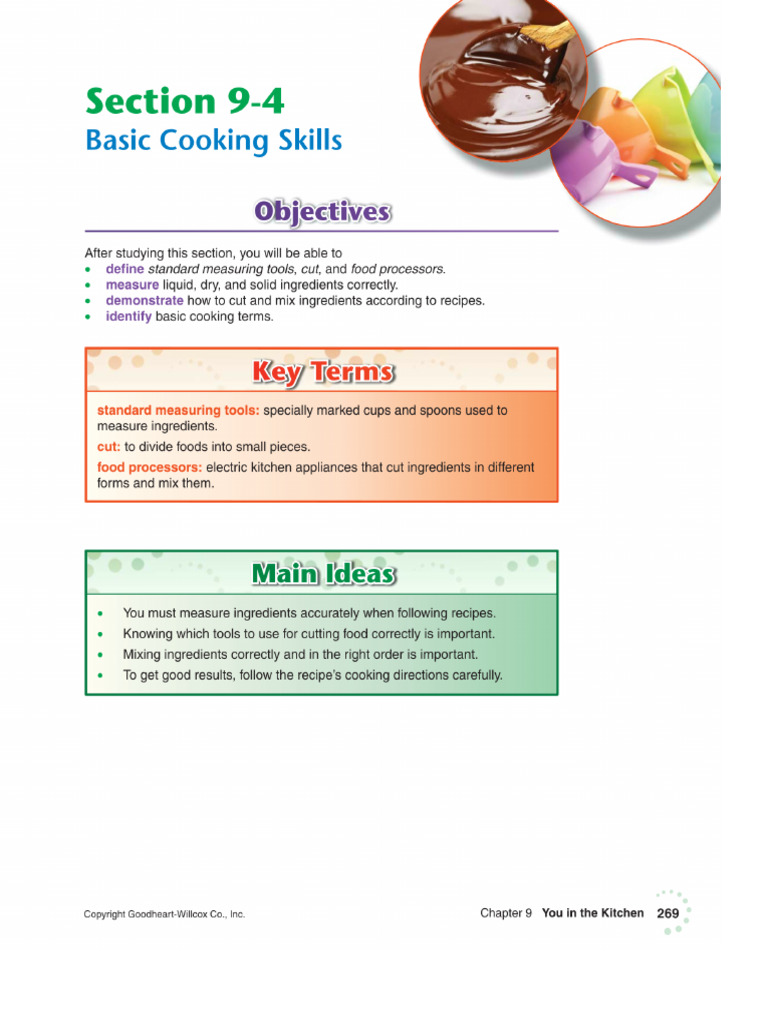9-4 Basic Cooking Skills | PDF