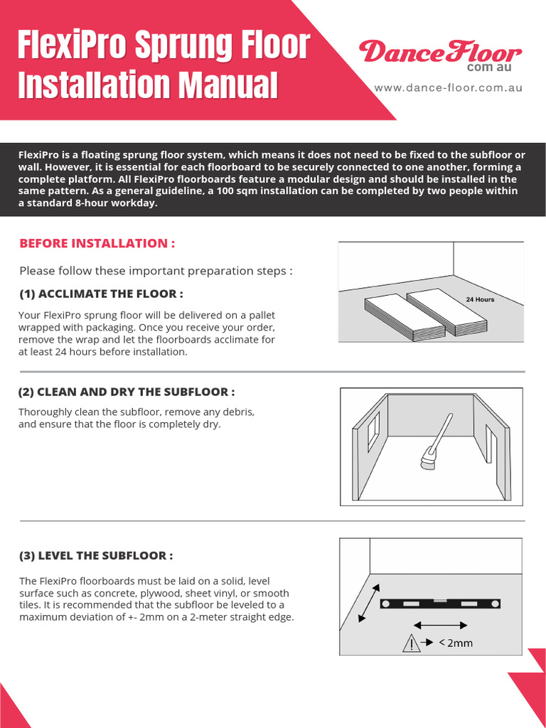 FlexiPro Floor Installation Guide | PDF | Flooring | Technology & Engineering