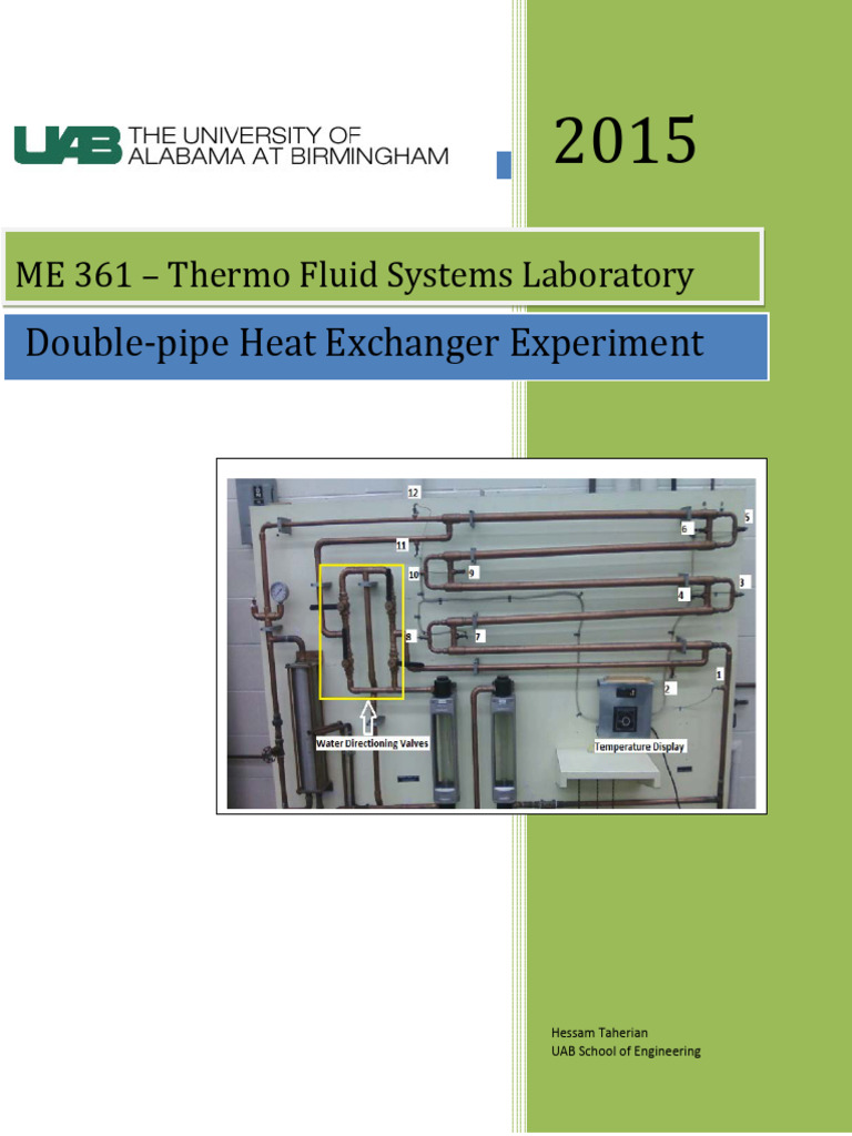 Lab - Double Pipe Heat Exchanger Assignment | PDF