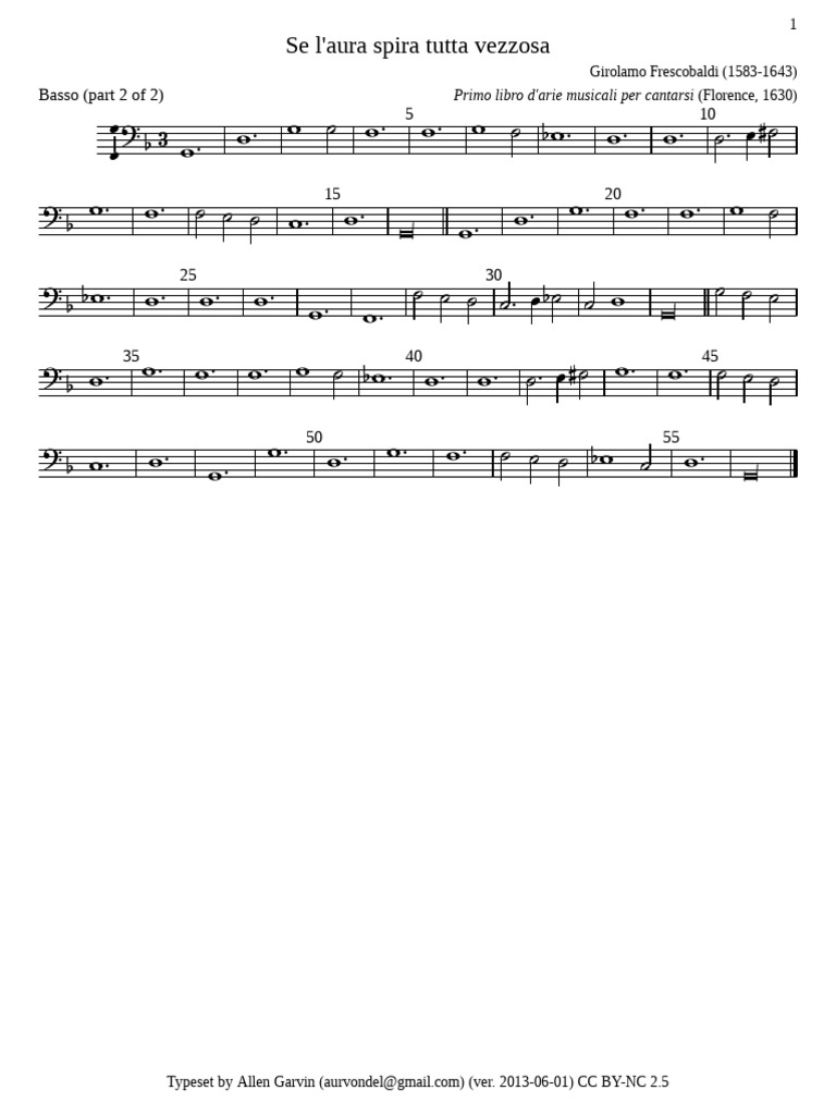 IMSLP278347 PMLP365993 15 Se Laura Spira 2 Basso Continuo Bs Clef | PDF