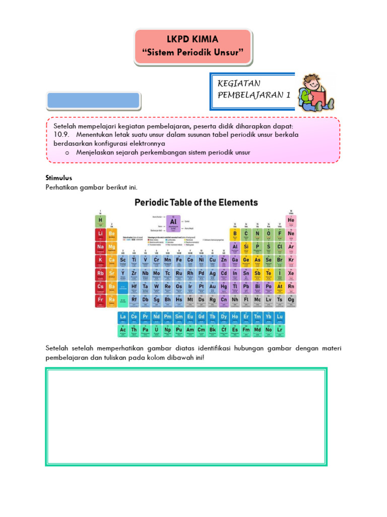LKPD ''Sistem Periodik Unsur'' | PDF