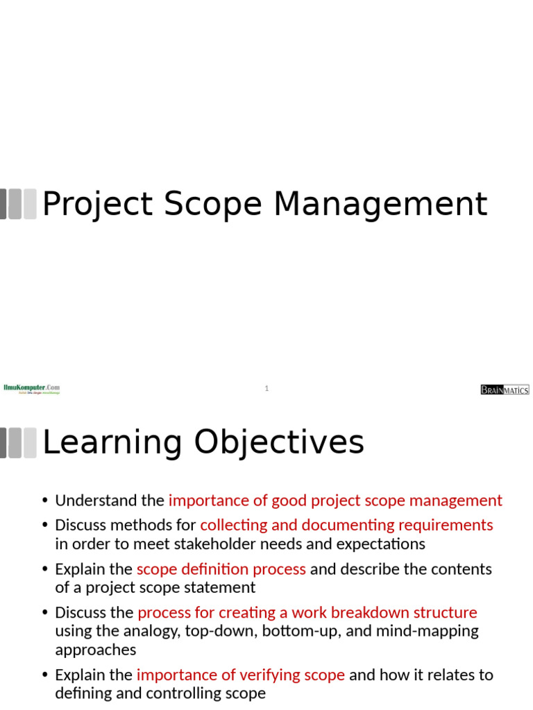 P2 Scope Management | PDF