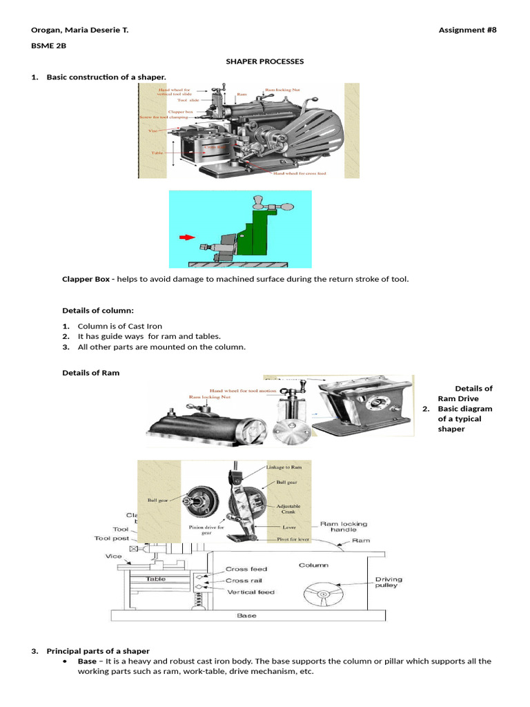 Machine Shop Assgn. 8 | PDF