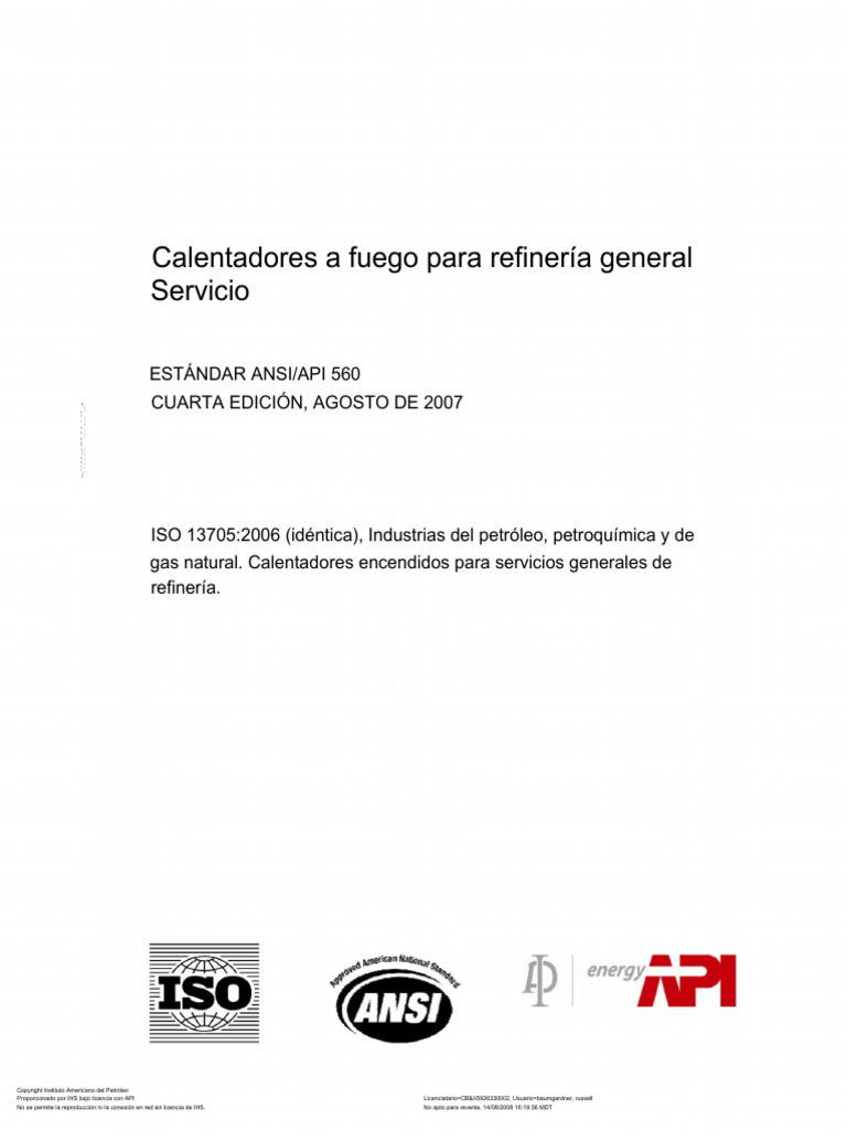 ISO 13705 - 2006 Español | PDF