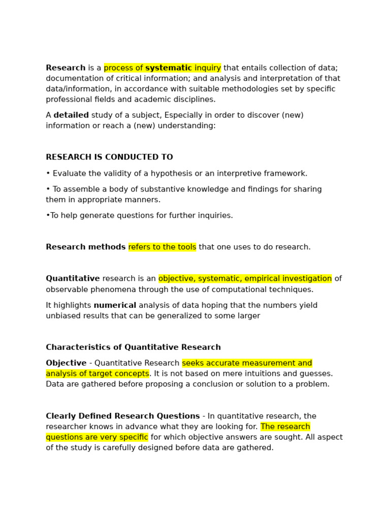 Pr2 Lesson 1 Reviewer | PDF | Methodology | Statistics