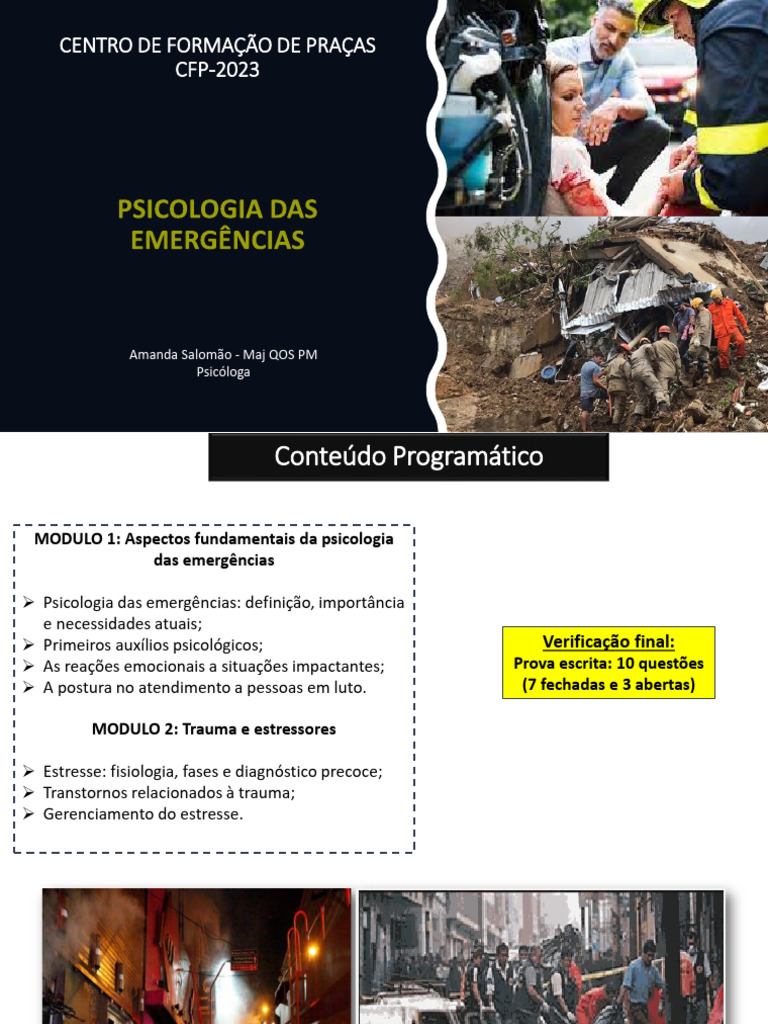 PMAL - Aula Psic Das Emergências 2024 | PDF