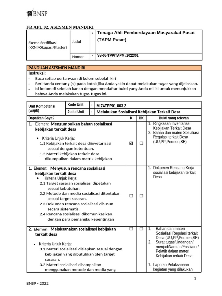 Fr. Apl. 02-Tapm Pusat An Ismail A.zainuri | PDF
