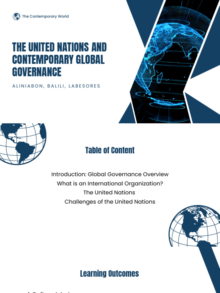 The United Nations and Contemporary Global Governance - G4 | PDF