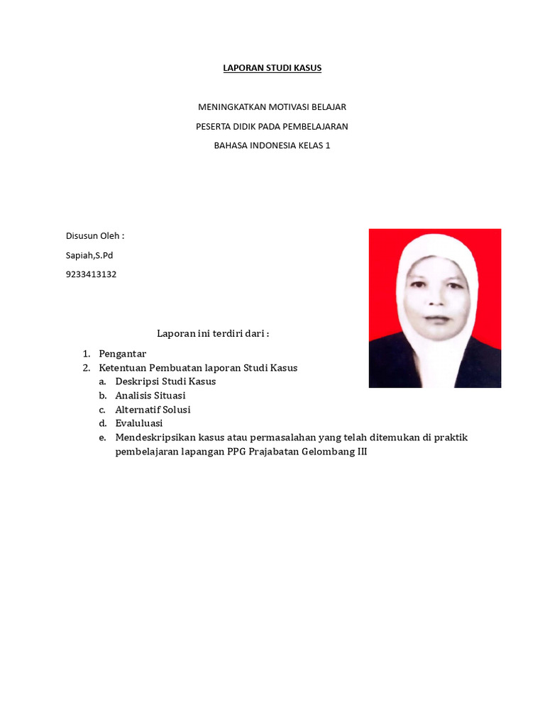 LAPORAN STUDI KASUS Sapiah | PDF
