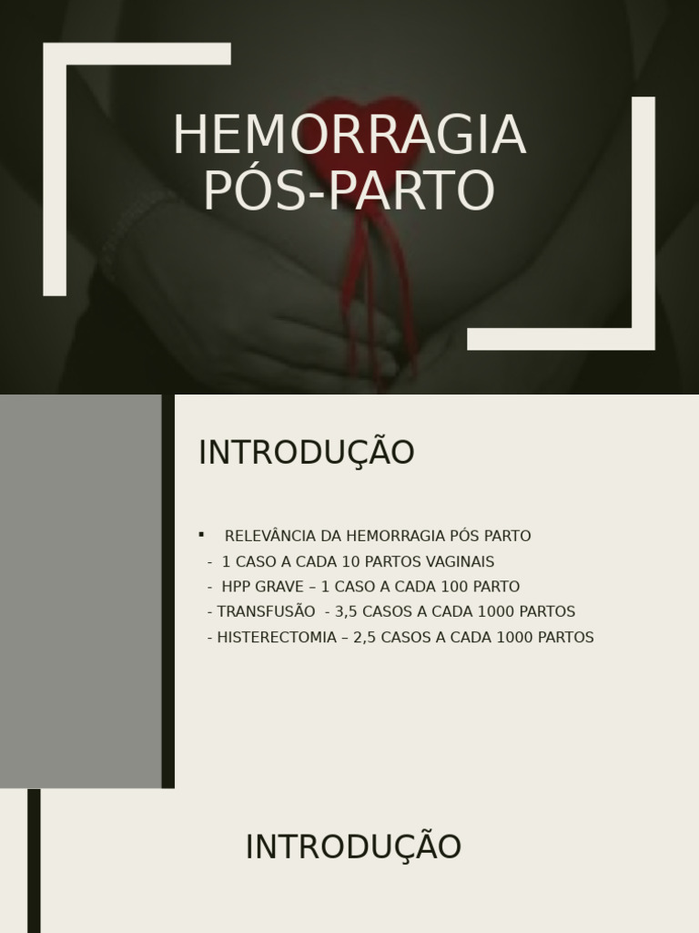 Hemorragia Pós Parto | PDF | Reproducción humana | Salud y bienestar