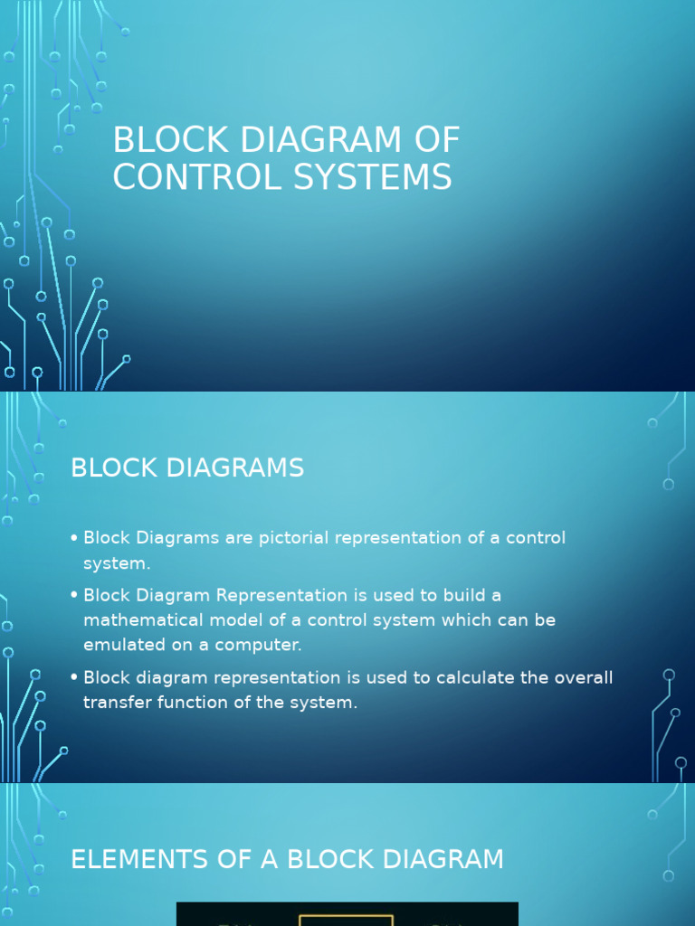 Iagram of Control Systems Block Diagram Reduction Rules | PDF