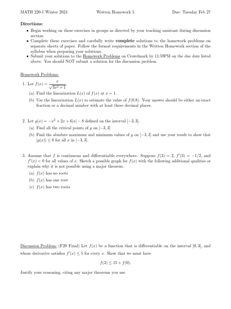 HW 5 | PDF
