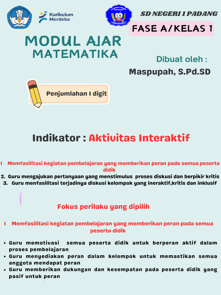 MA MTK Penjumlahan | PDF